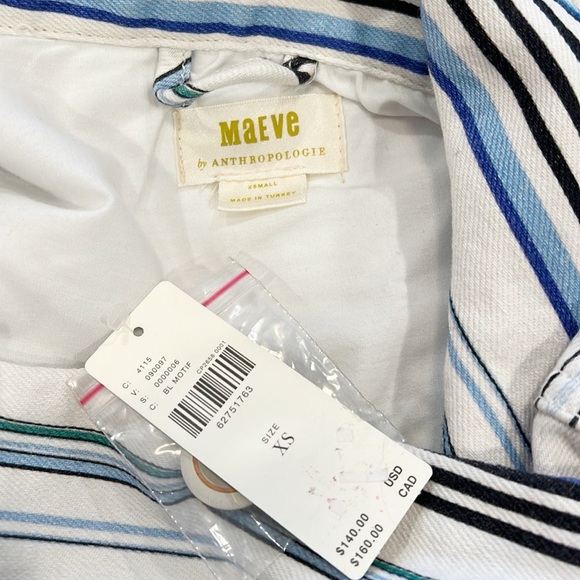 Anthropologie | Jackets & Coats | Nwt Anthropologie Maeve Striped Shirt ...